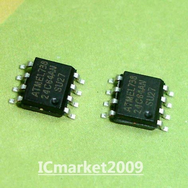 20 PCS AT24C64AN-10SU-2.7 SOP-8 AT24C64 24C64AN SU27 24C64 2-Wire ...