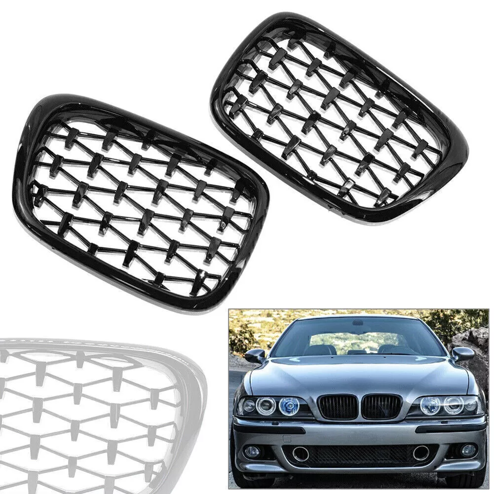 Black Meteor Latest Style Front Kidney Grille For BMW E39 5-Series 99 ...