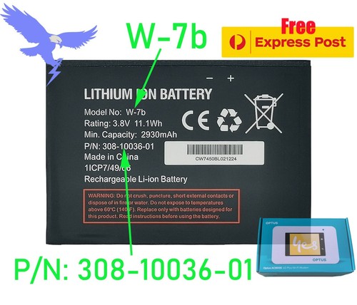 W-7b 308-10036-01 Battery for Optus 4G Modem AC800S Netgear 800S Free ...