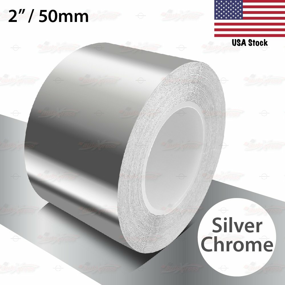 SILVER CHROME Vinyl Pinstriping Pin Stripe Car Motorcycle Tape Decal ...