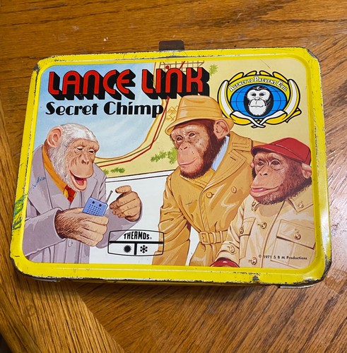 Lance Link Secret Chimp Vintage Lunch Box No Thermos 1971 Metal Chump ...