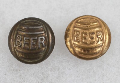 Lot of 2 Rare Vintage Beer Barrel Clothing Fastening Buttons | eBay