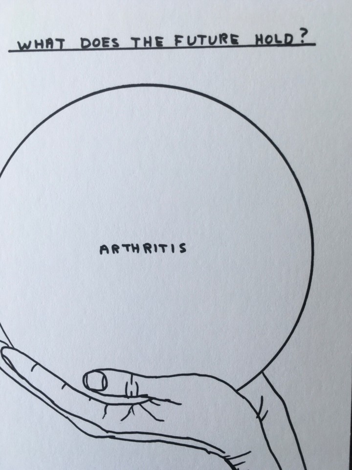 David Shrigley - Arthritis Art card / Mini Print (Black & White ...
