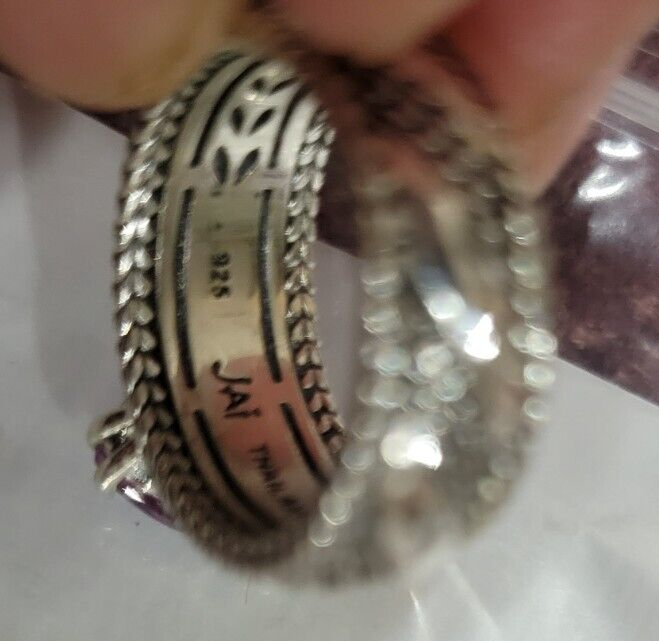 JAI Sterling Silver Trillion Gemstone Sukhothai Ring , 925 COLOR ...