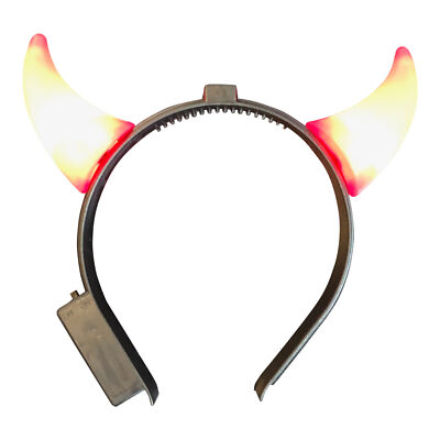 LED Devil Horns Light Up Adults Kids Halloween Party Fancy Dress Up ...