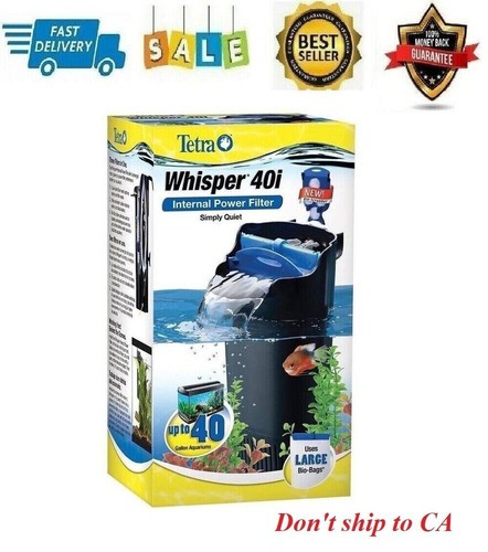Aquarium Fish Tank Internal Filter 40 Gallons Filtration with Air Pump ...