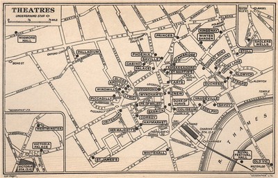 LONDON WEST END THEATRES. Covent Garden St James's Shaftesbury Avenue ...
