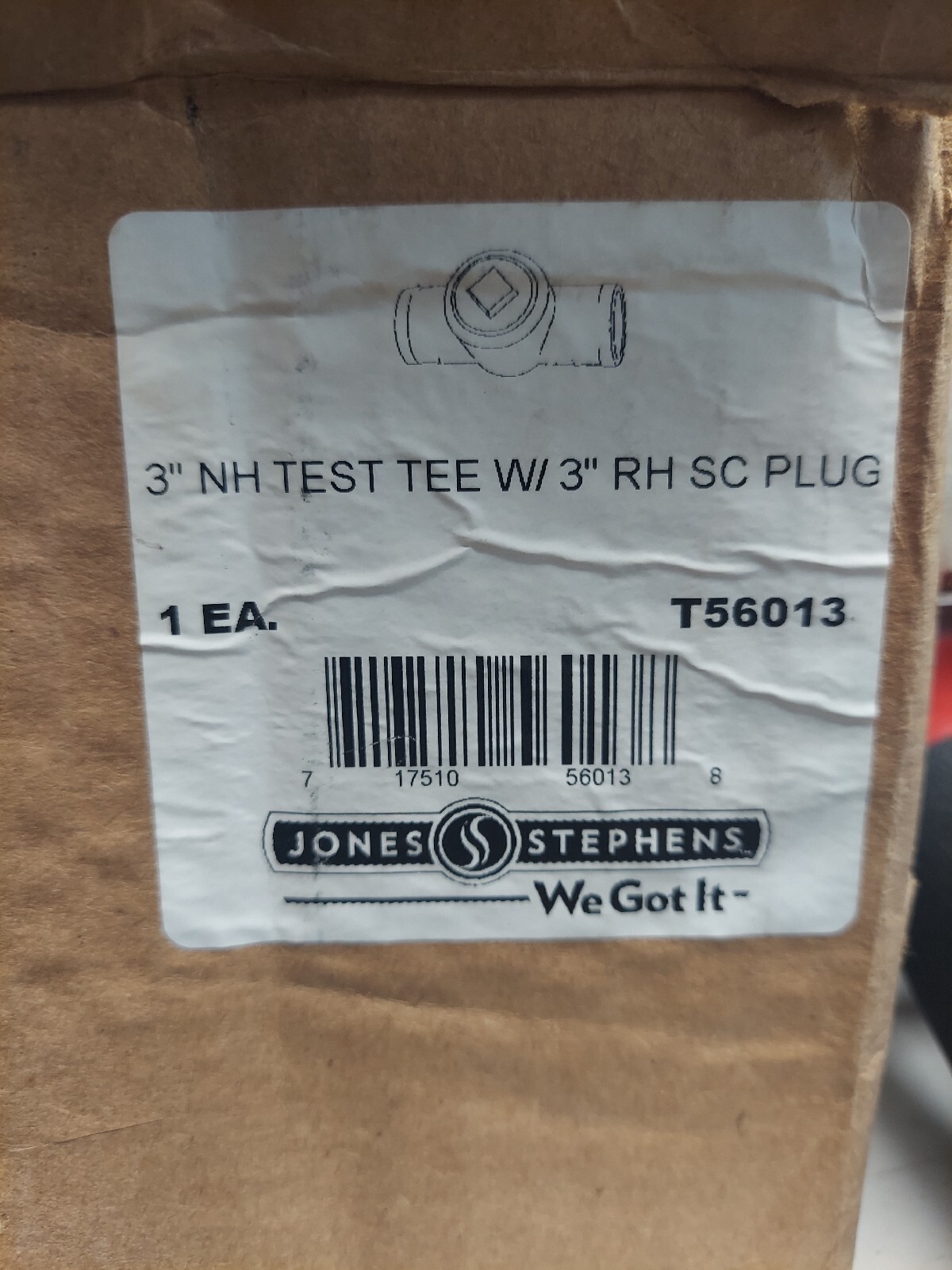 Jones Stephens T56013 3X3 NH Test Tee W/ 3" RH SC Plug | eBay