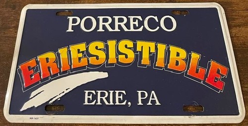 Porreco Dealership Booster License Plate Eriesistibe Erie Pennsylvania ...