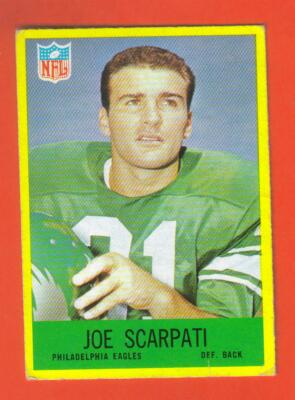 JOE SCARPATI 1967 PHILADELPHIA EAGLES ROOKIE CARD NORTH CAROLINA STATE ...