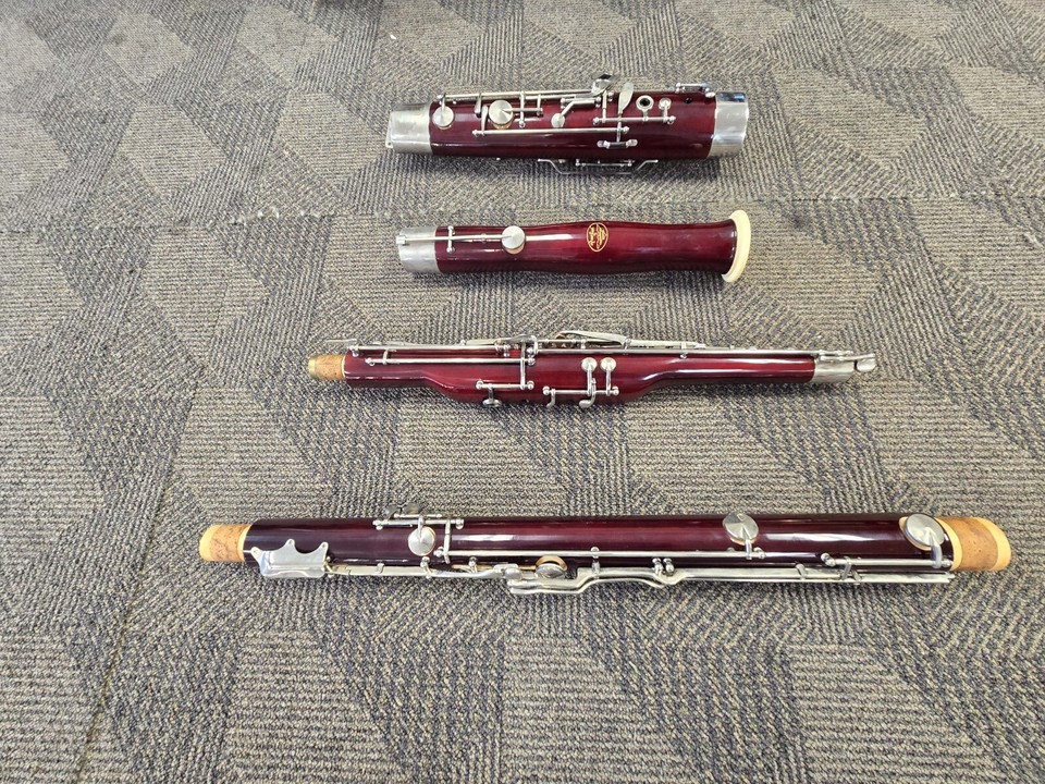 Yinfente Bassoon Maple Wooded Bassoon C Key 26 Keys Silver plated w ...