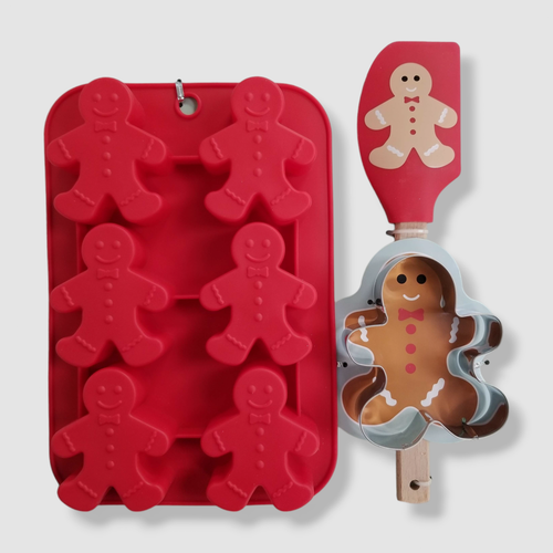 $22 Handstand Kitchen Kids Gingerbread Man 3-Piece Real Bakeware Baking ...