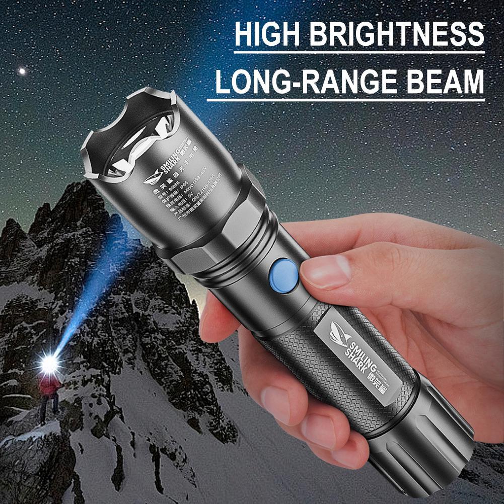 LED Flashlights Outdoor Portable Camping Light USB Charging Fishing New ...
