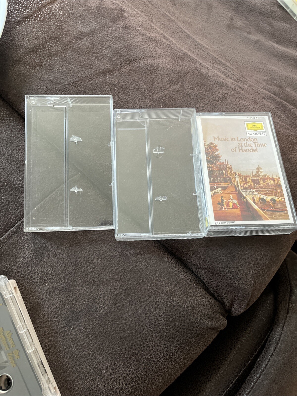 Clear Plastic Cassette Tape Cases Audio Cassette Storage Cases Lot of ...