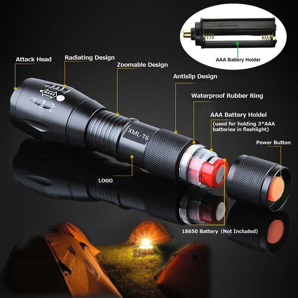 Tactical Flashlight Tac Light Pro As Seen On TV TC1200 Flashlights NEW ...
