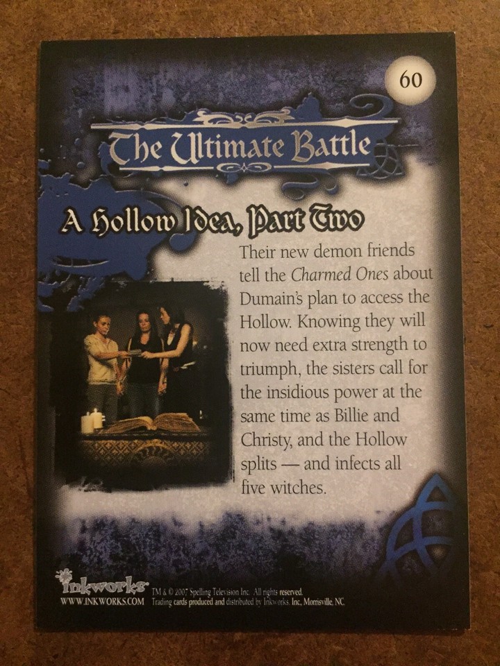 A Hollow Idea Pt 2 60 Ultimate Battle Charmed Forever 2007 Inkworks ...