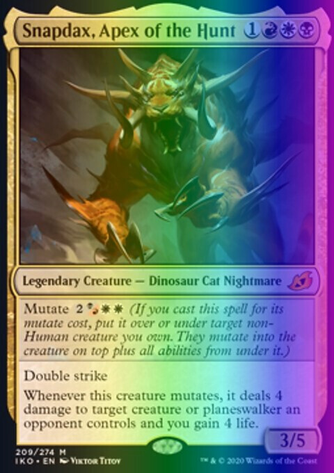 MTG Snapdax, Apex of the Hunt (209) Ikoria Lair of Behemoths NM FOIL | eBay