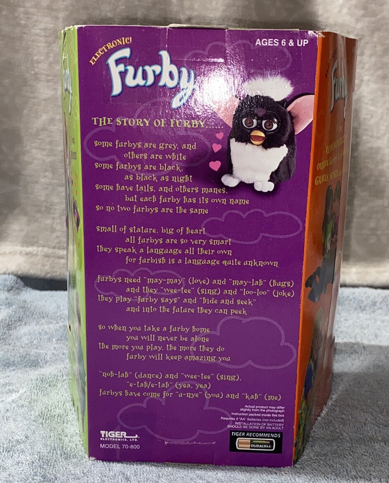 1998 1st GEN "Leopard" Furby Original Pink & Gray Black Spots Brown ...
