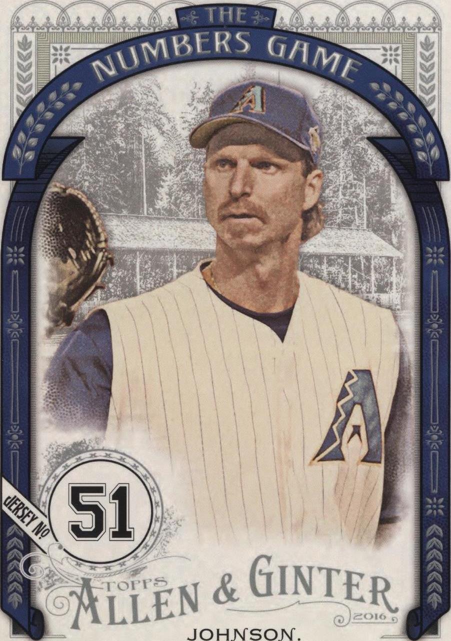 2016 Topps Allen & Ginter - The Numbers Game Randy Johnson #NG-26 5x7 ...