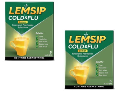 Lemsip Cold & Flu Sachets Lemon Flavour ==== 2 Packs Expiry July 2025 ...
