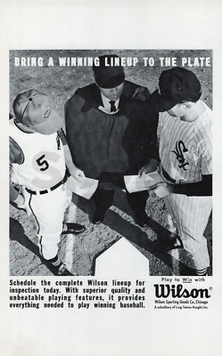 Wilson Sporting Goods White Sox Indians Baseball 1970s Sports Print Ad ...