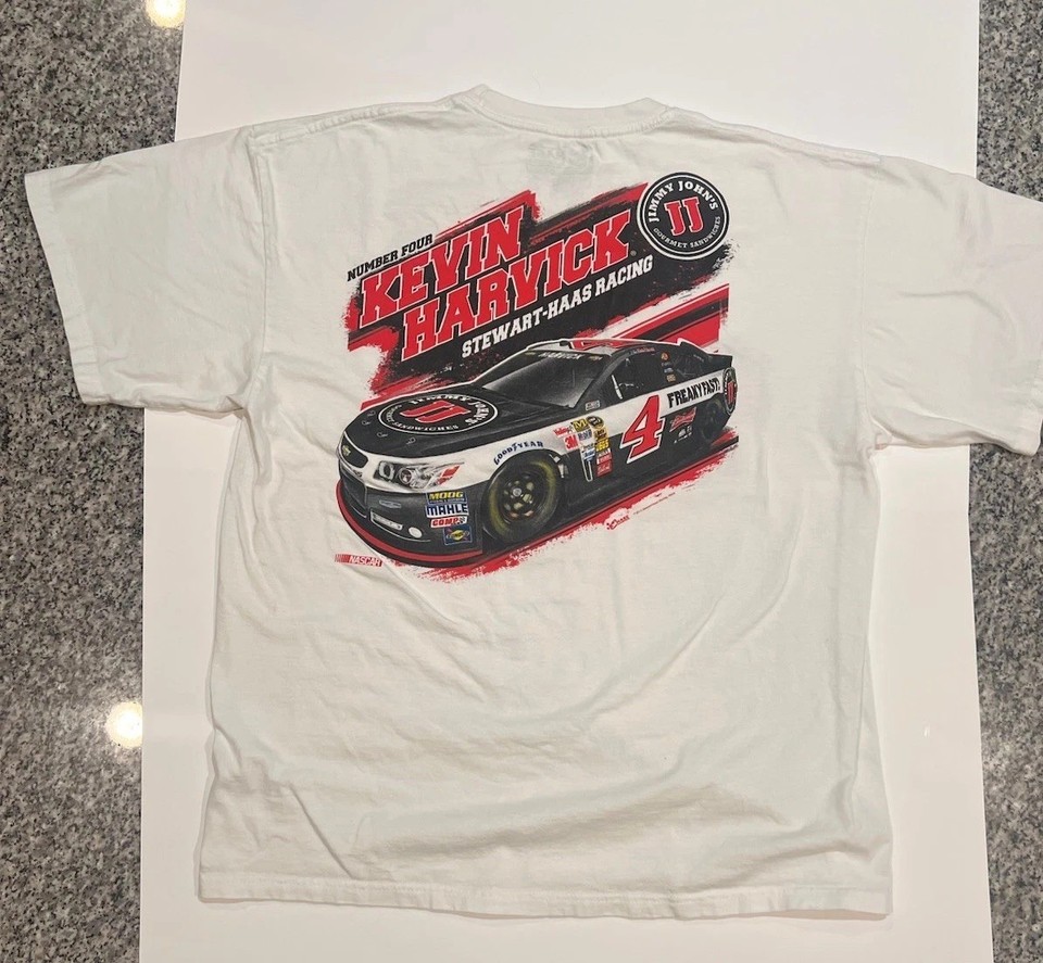 Chase Authentics Mens XL White Nascar Kevin Harvick Freaky Fast Race ...