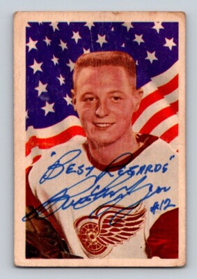 Bruce MacGregor Authentic Autographed 1963-64 Parkhurst Detroit Red ...