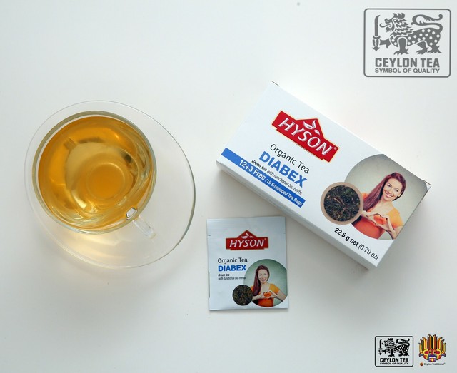 Hyson Organic Tea DIABEX Green Tea Functional Bio Hearts 15 Enveloped ...