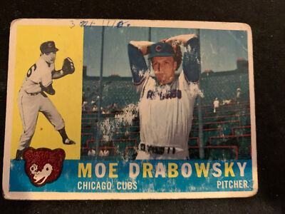 1960 Topps Baseball Card #349 Moe Drabowsky Chicago Cubs Poor Free ...