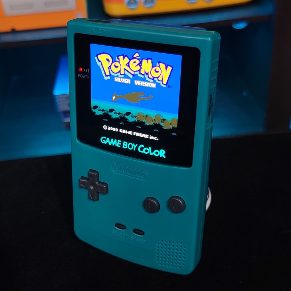 Teal Gameboy Color Console OLED Touch Screen GBC Game Boy | eBay