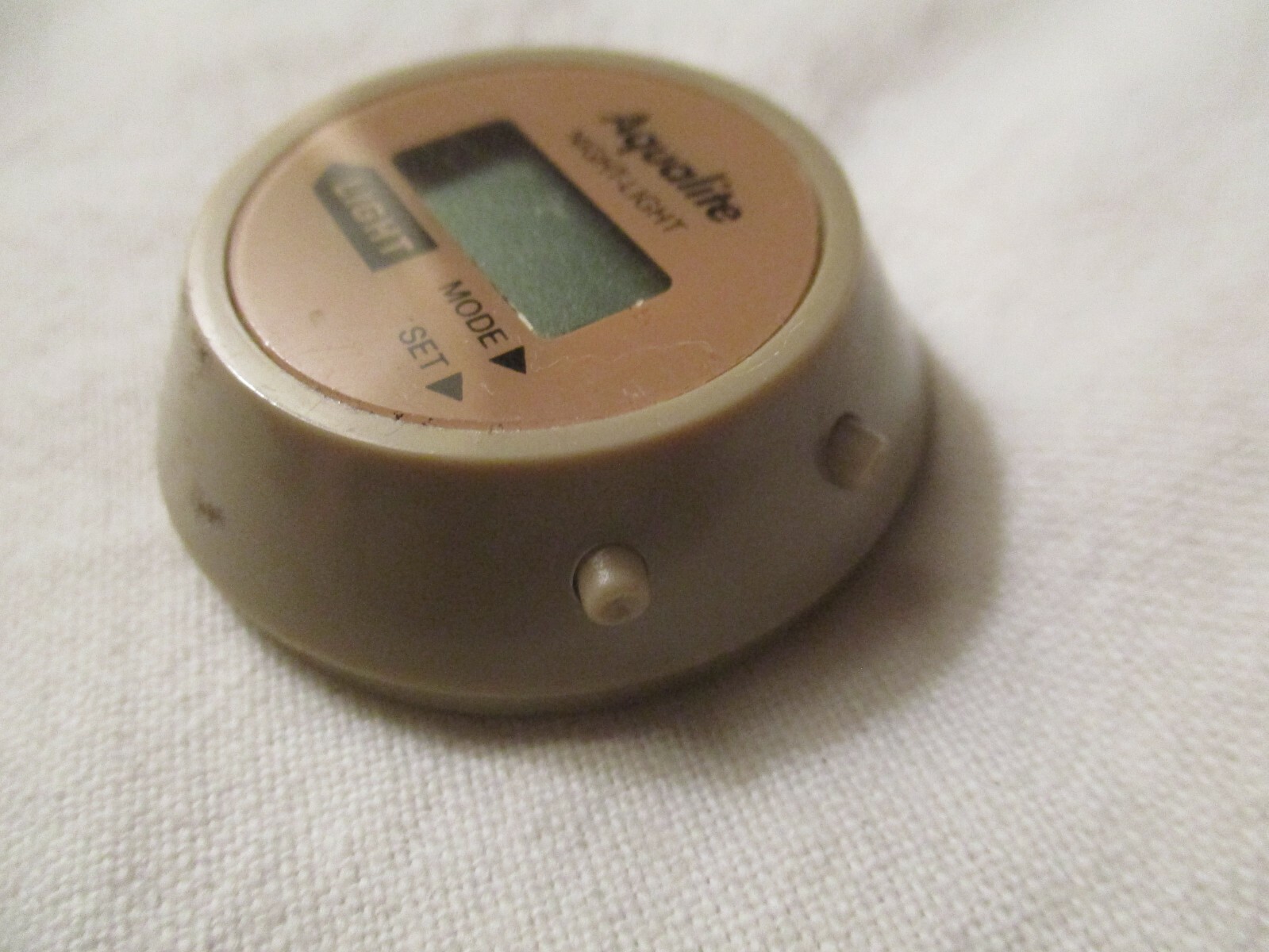 Aqualite Digital Pocket Watch Round Face Beige Color Night Light | eBay