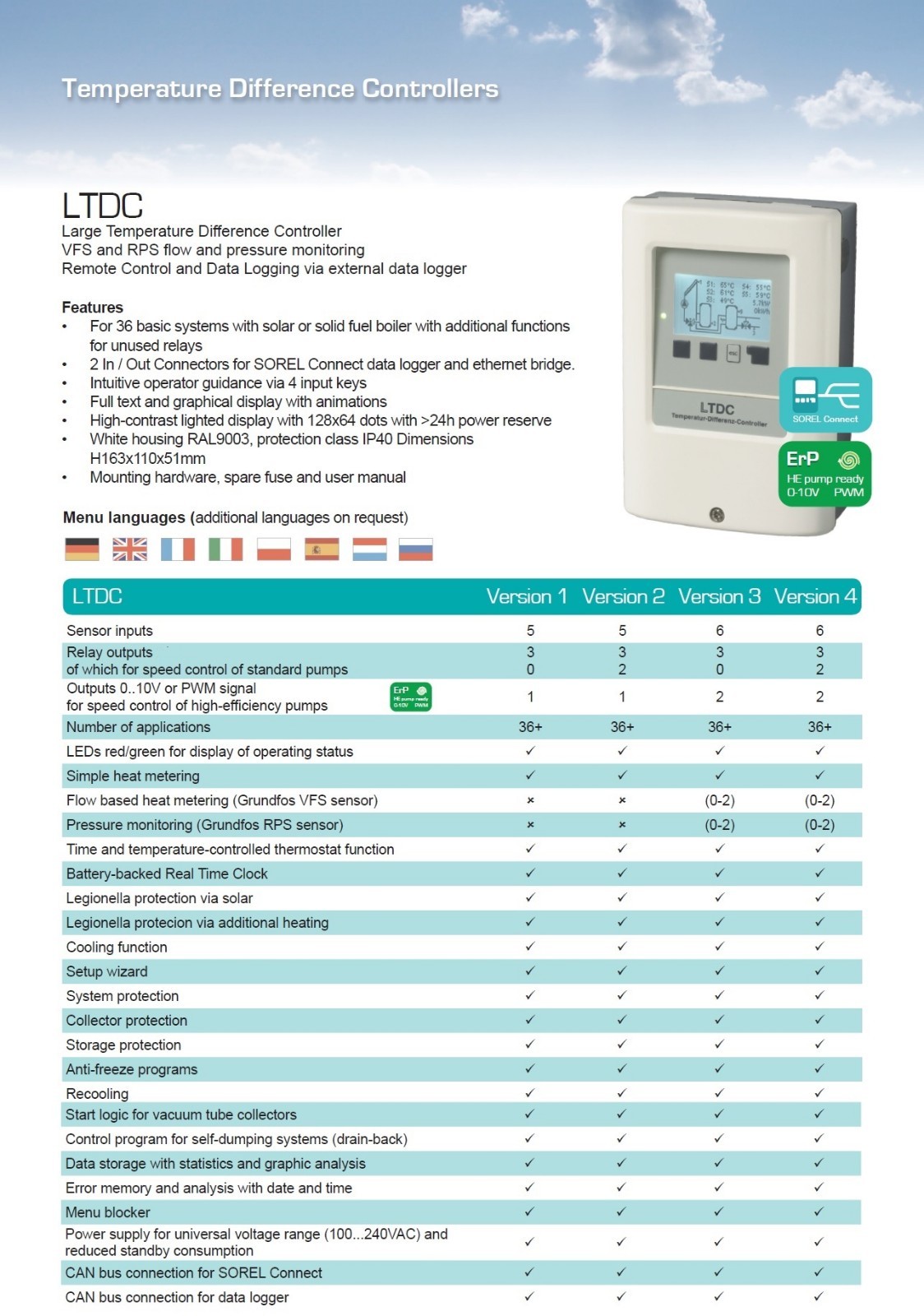 SOREL Solar Hot Water Heater Temperature Difference Controller LTDC V3 Worldwide | eBay