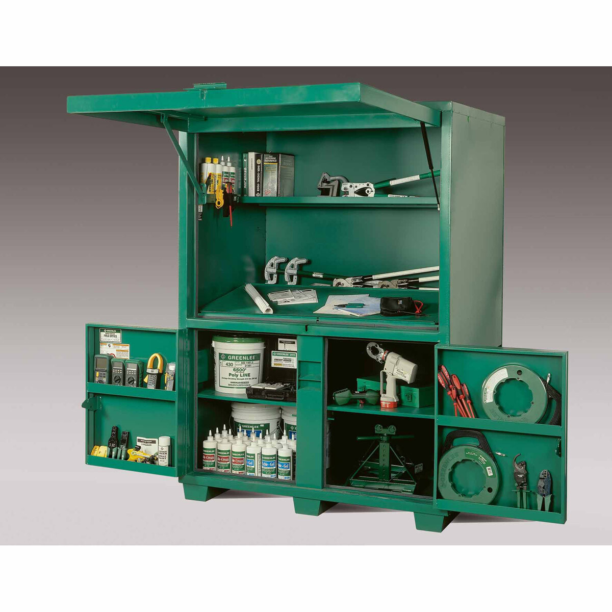 Greenlee 8060DLX 80" X 60" Field Office Storage Box, 16 Gauge Steel ...