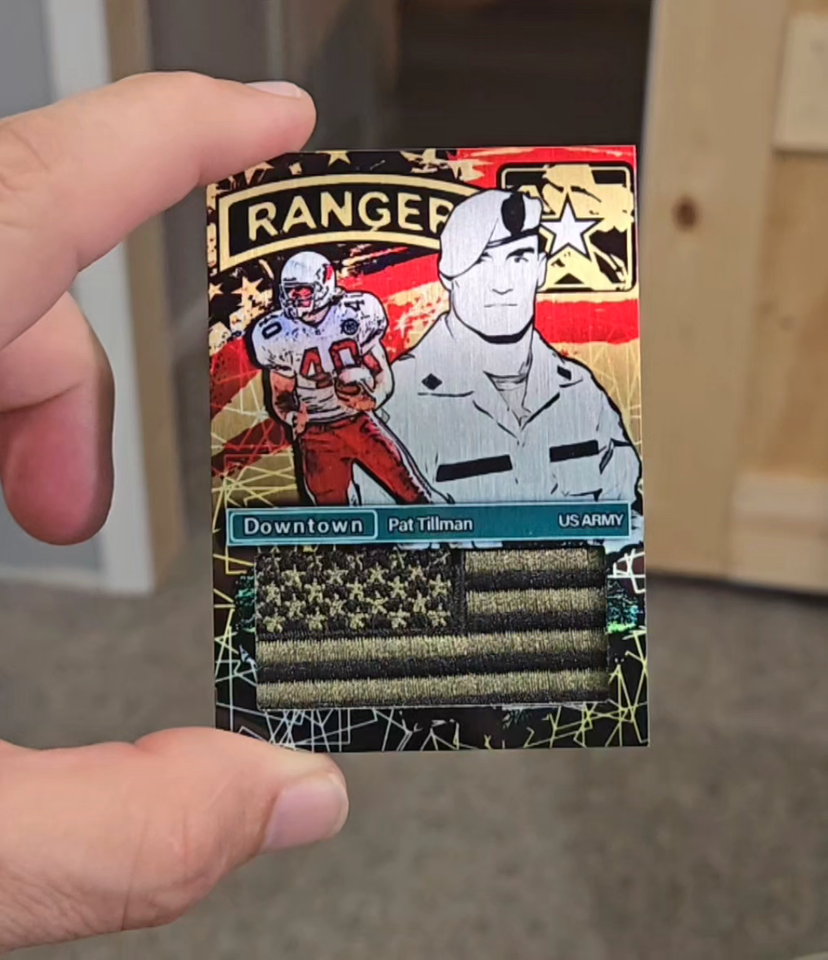 Custom Tribute Pat Tillman Metal Patch Downtown Card US Army Arizona ...