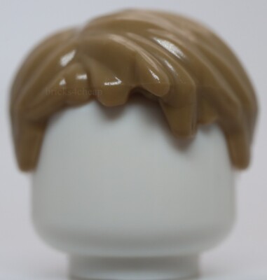Lego Dark Tan Minifigure Hair Short Tousled with Side Part | eBay