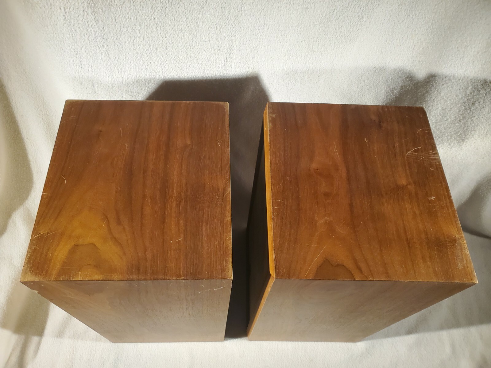 (2) Vintage Sony SS-580 Burlap Shelf Wall Speakers Walnut Wood Grain ...