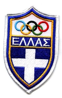 ATHENS 2004 OLYMPIC XXVIII Olympiad GREECE OLYMPIC TEAM LOGO iron-on ...