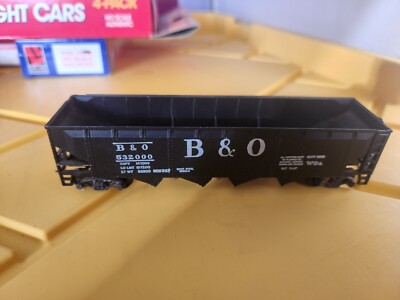 Ho scale, 4 bay open hopper, B&O, #532000, plastic, vintage, unbranded ...