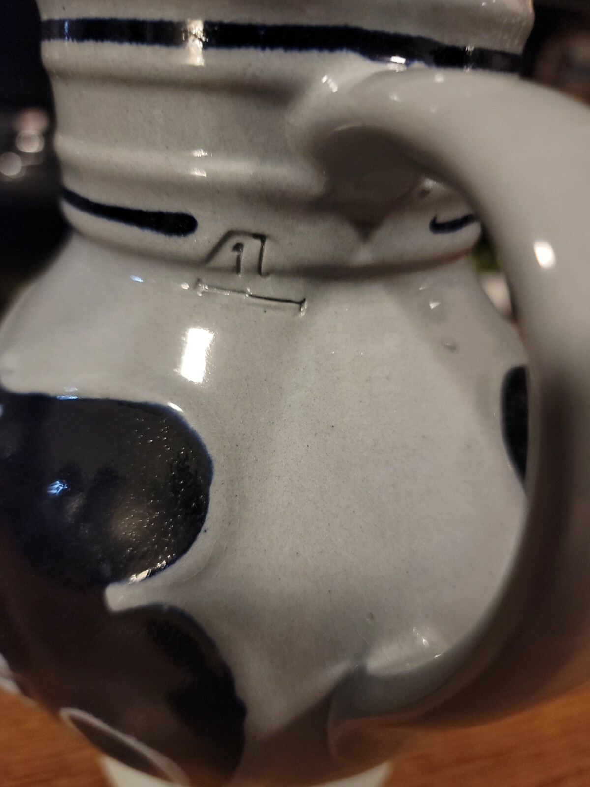 Trink Aus Stein Wine Pitcher Den Edlen Wein German Pottery 1 liter Gray ...