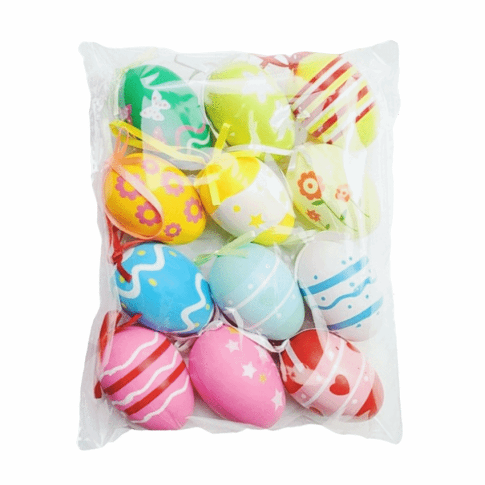 12Pcs/Set Easter Egg Easter Hand Painted Egg Happy Easter | eBay Australia
