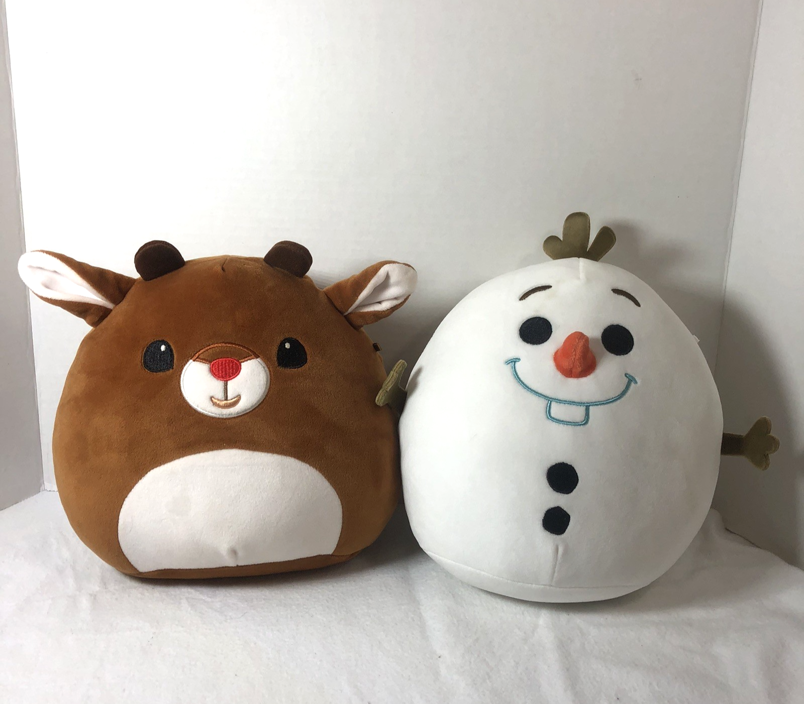 Squishmallow Lot Frozen 10 Inch Olaf Snowman Disney & Rudolph 8 Inch ...