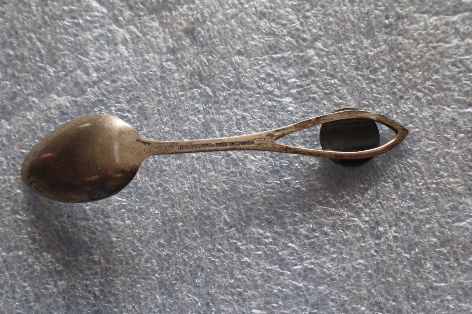ANTIQUE BANFF SPRINGS HOTEL SUVENIR SPOON - 4" LONG - 11 GRAMS STERLING ...