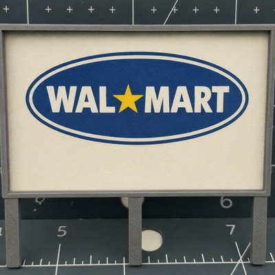 N Scale 1:160 Vintage Walmart Billboard Sign | Model Train Layout ...