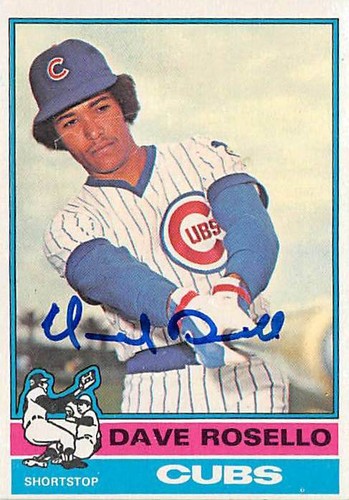 Dave Rosello autographed baseball card (Chicago Cubs) 1976 Topps #546 ...