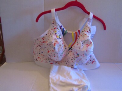 BNWT Cacique Unlined Full Cover No Wire Confetti Bra a Matching Brief ...