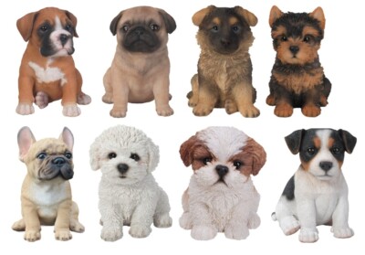 Puppy Garden Ornament Decor Vivid Arts Resin Realistic Cute Statue ...