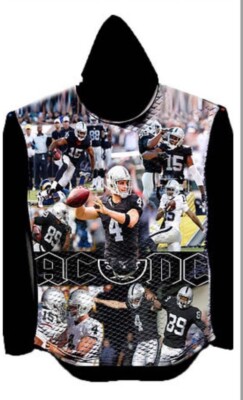 Raiders hoodie small sublimation 100% polyester | eBay