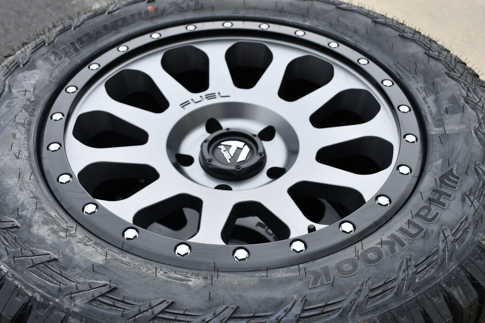 Set 4 Fuel D601 Vector 18x9 8x6.5 Gun Metal Black Bead Ring Wheels 18 ...