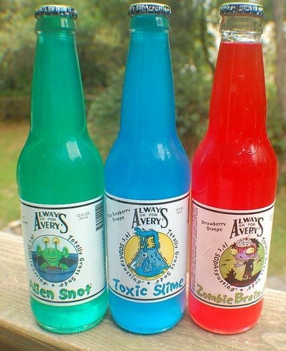 3 AVERY'S Sodasgusting TOTALLY GROSS SODAS-Alien Snot-Toxic Slime ...