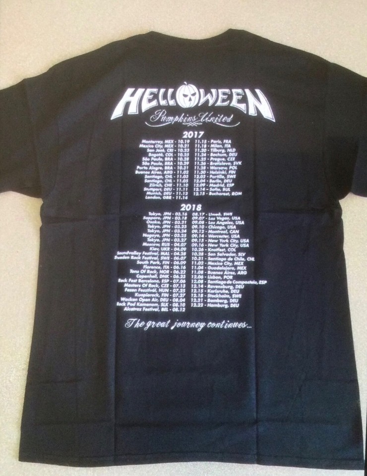 HELLOWEEN/ 2017-2018 Rumpkins United Japan Tour Official T-Shirts | eBay